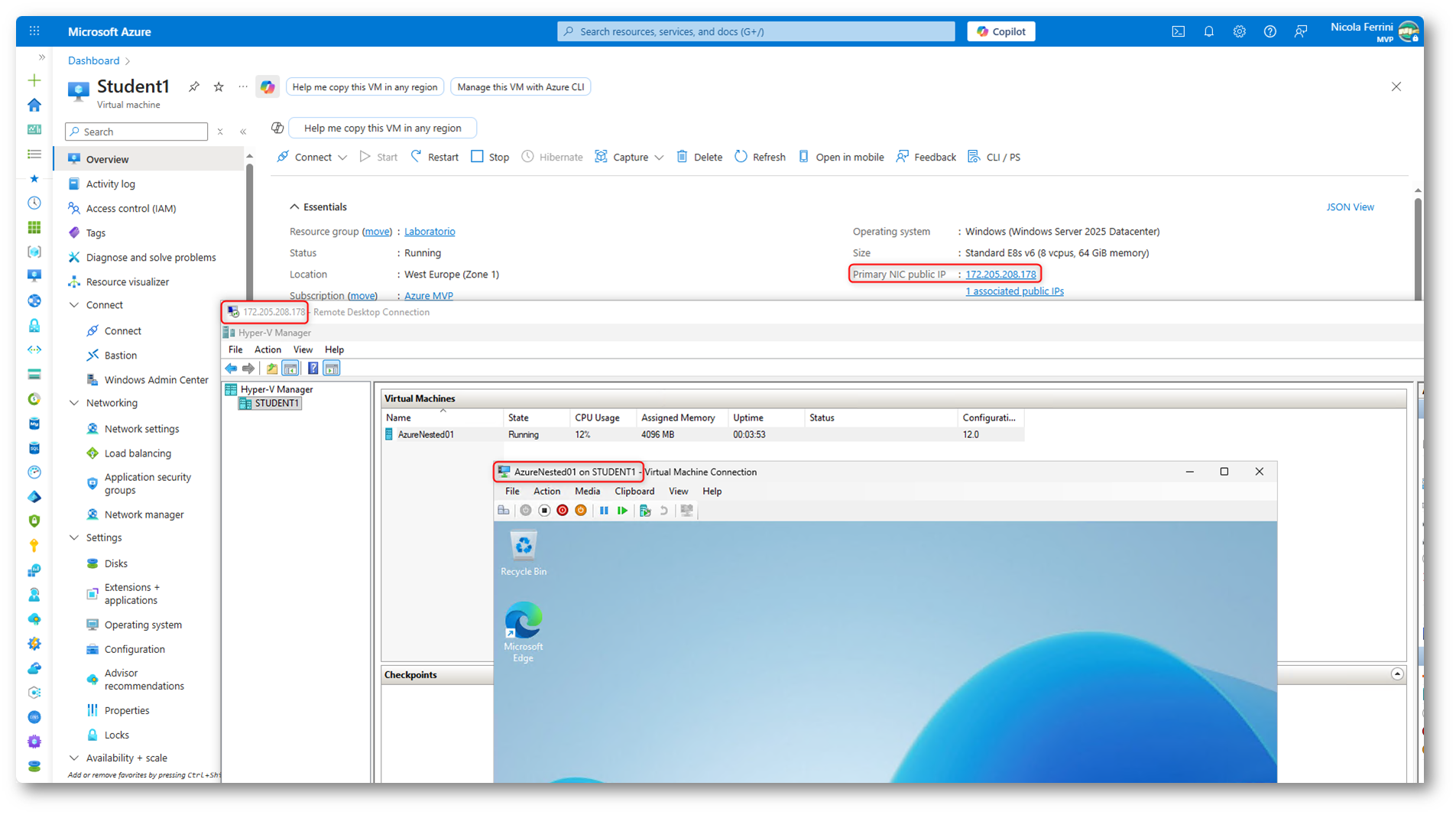 Nested Virtualization con Hyper-V: guida completa per ambienti on-premises e cloud - ICT Power