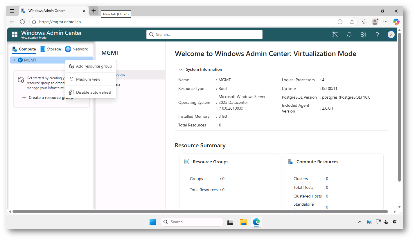 Windows Admin Center Virtualization Mode (vMode) - ICT Power