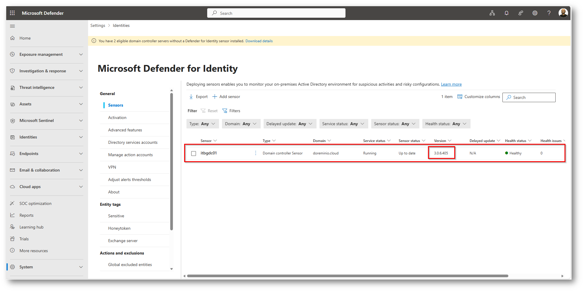 Microsoft Defender for Identity: Active Logging from Defender Portal ...